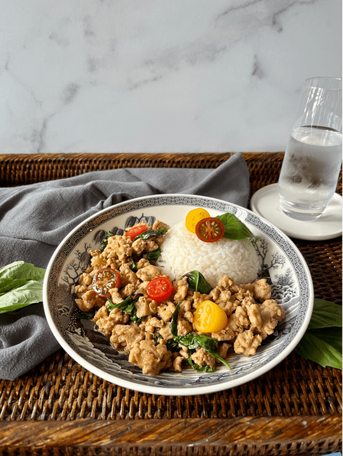 Thai Chicken Lard with Jasmine Rice and Loads of Herbs